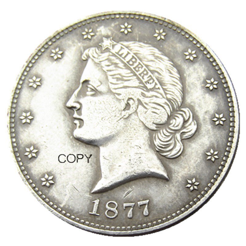 USA 1877 Paguet Head Half Dollar Patterns Silver Plated Copy Coin No Stamp