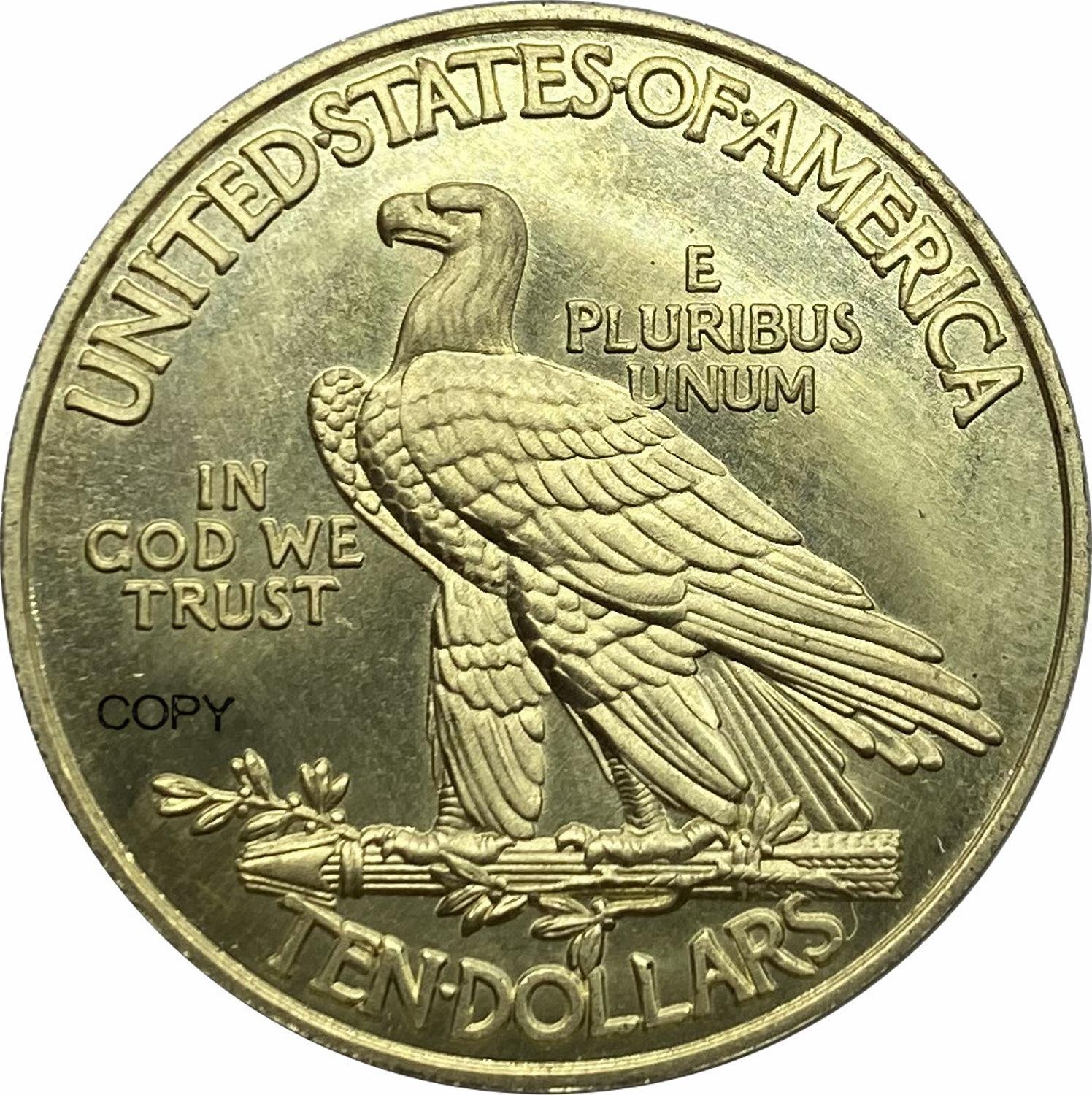 United States Of America 10 Dollars 1908 Liberty Indian Head Eagle Gold ...