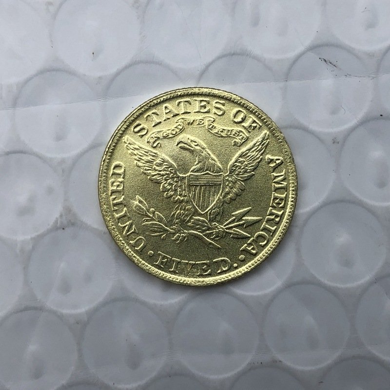 US 1845 Liberty Coronet Head Five Dollar Gold Copy Coins