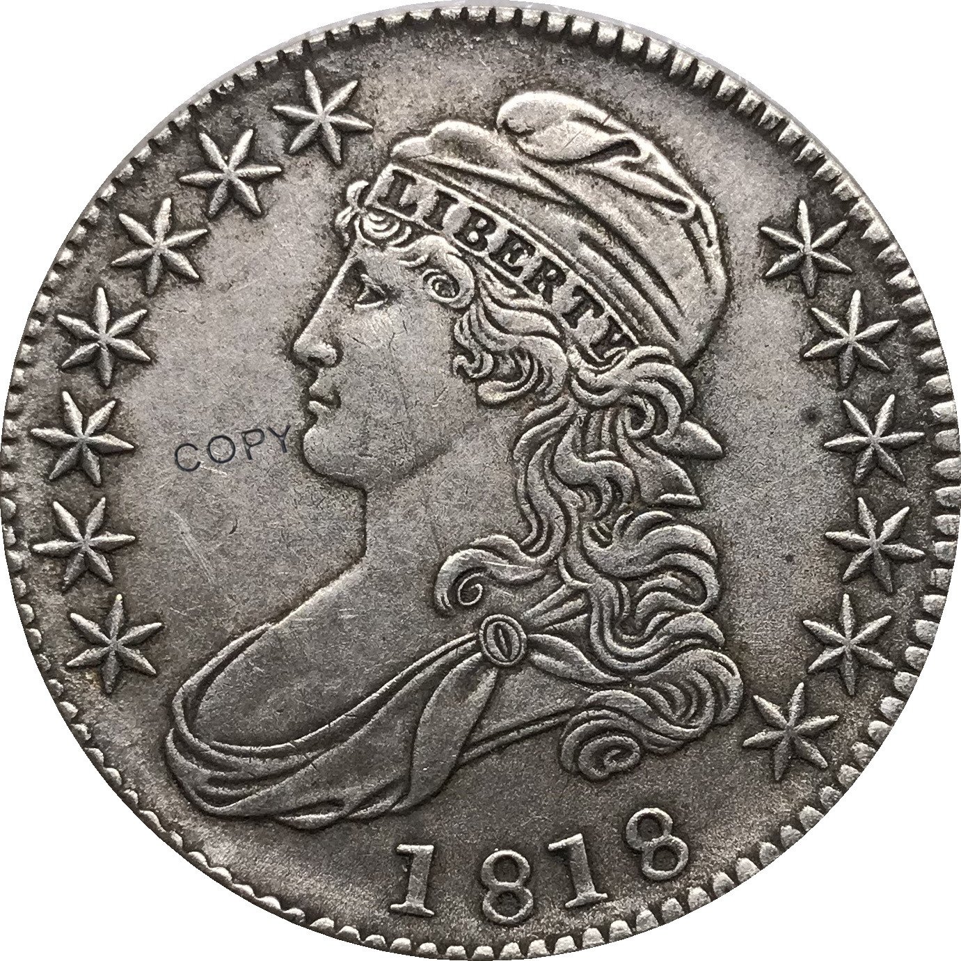 1818 United States 50 Cents ½ Dollar Liberty Eagle Capped Bust Half ...