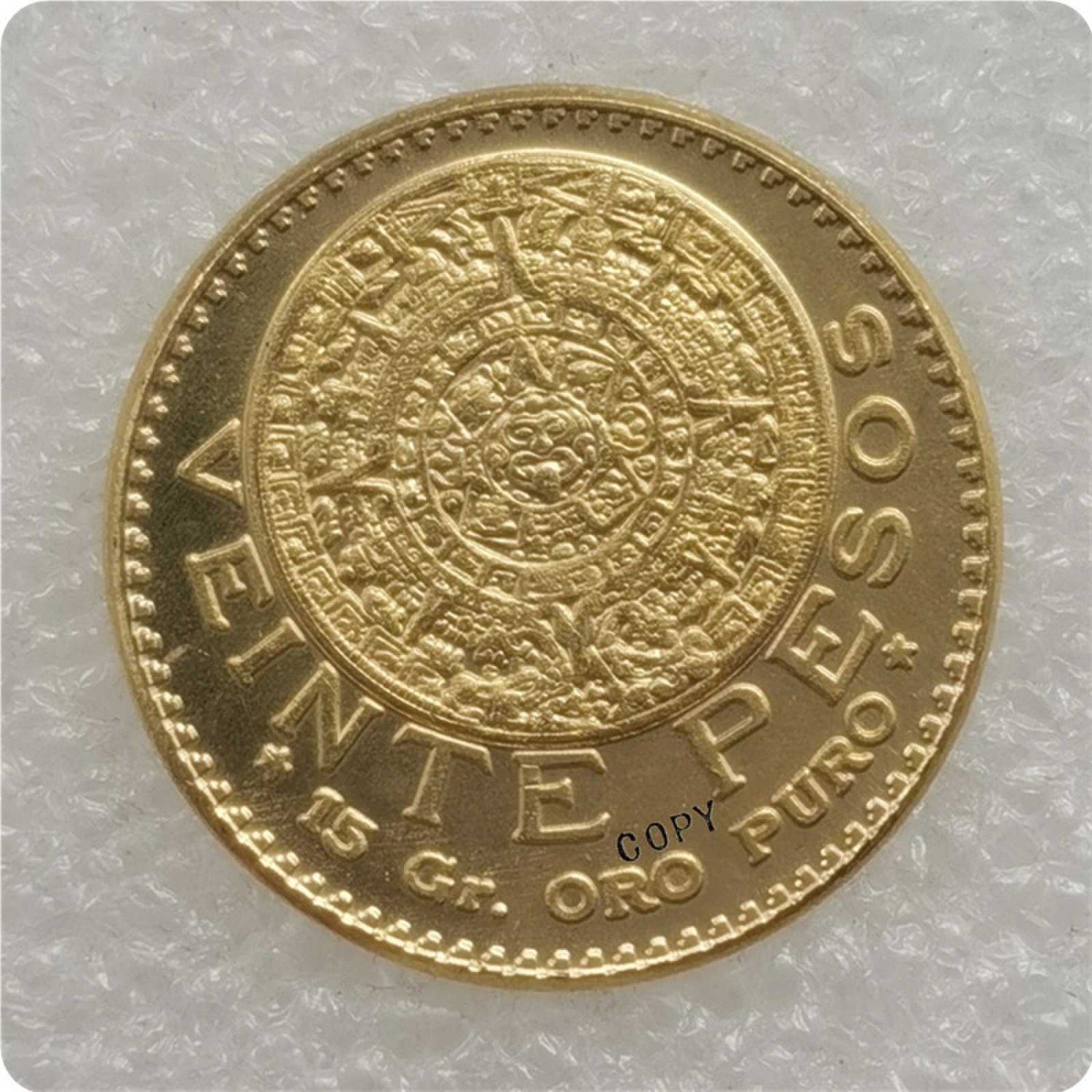 1959 Mexico 20 Pesos Gold Copy Coin