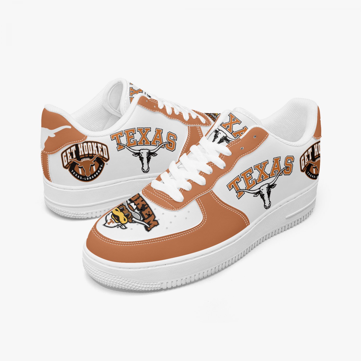 Texas Longhorns Custom Women Sneakers, Get Hooked University Pride ...