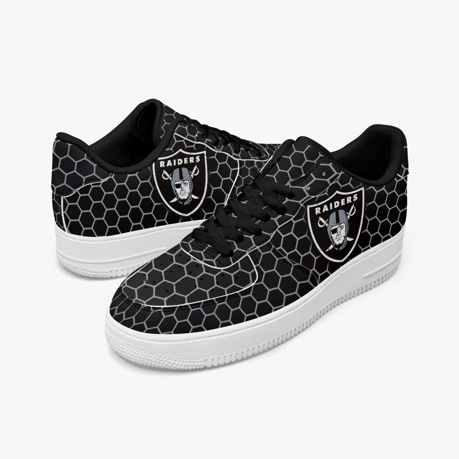 Las Vegas Raiders Custom Men Sneakers, NFL Fan Pride Shoes, Raiders ...