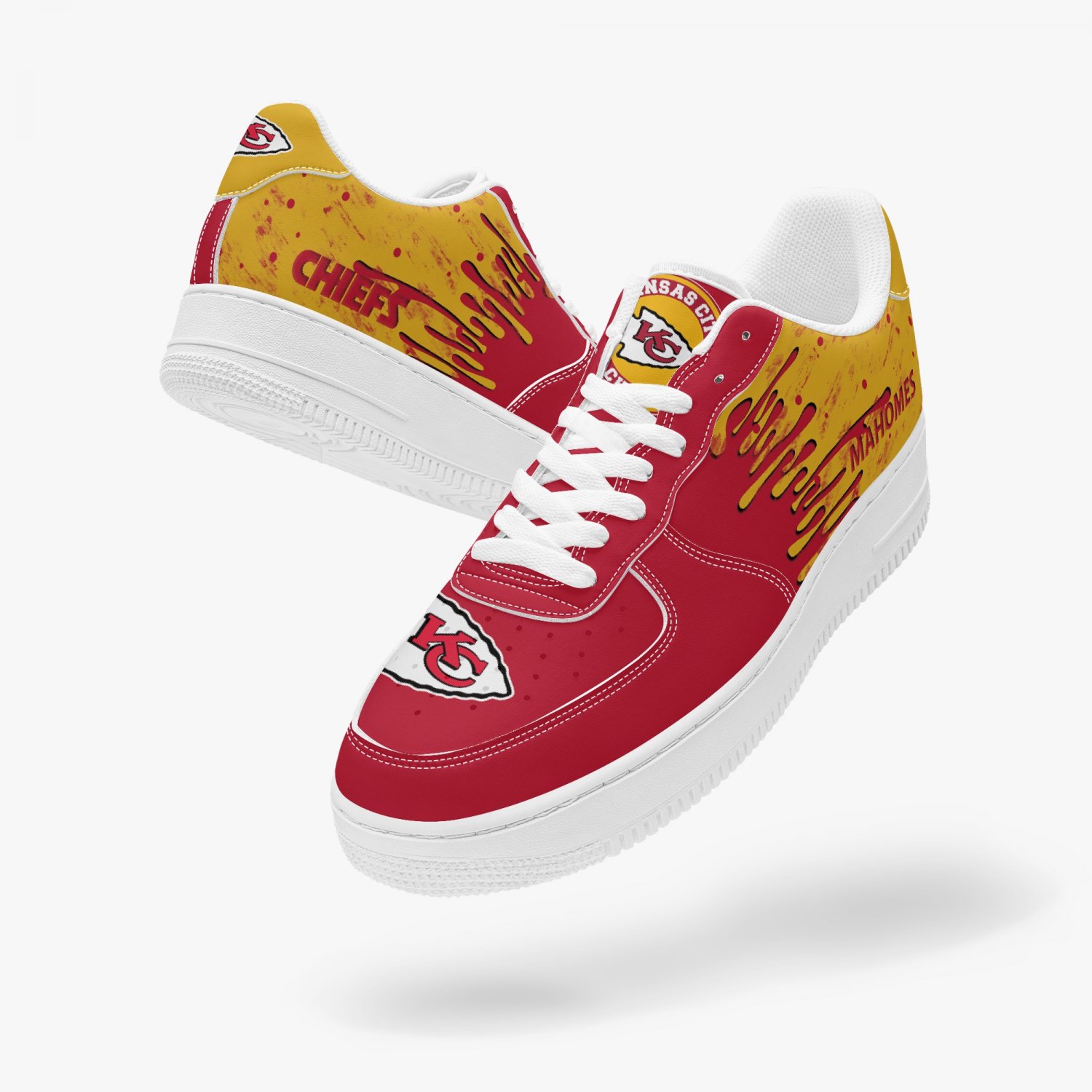Kansas City Chiefs Mahomes-Inspired Men Sneakers, Custom NFL Fan ...