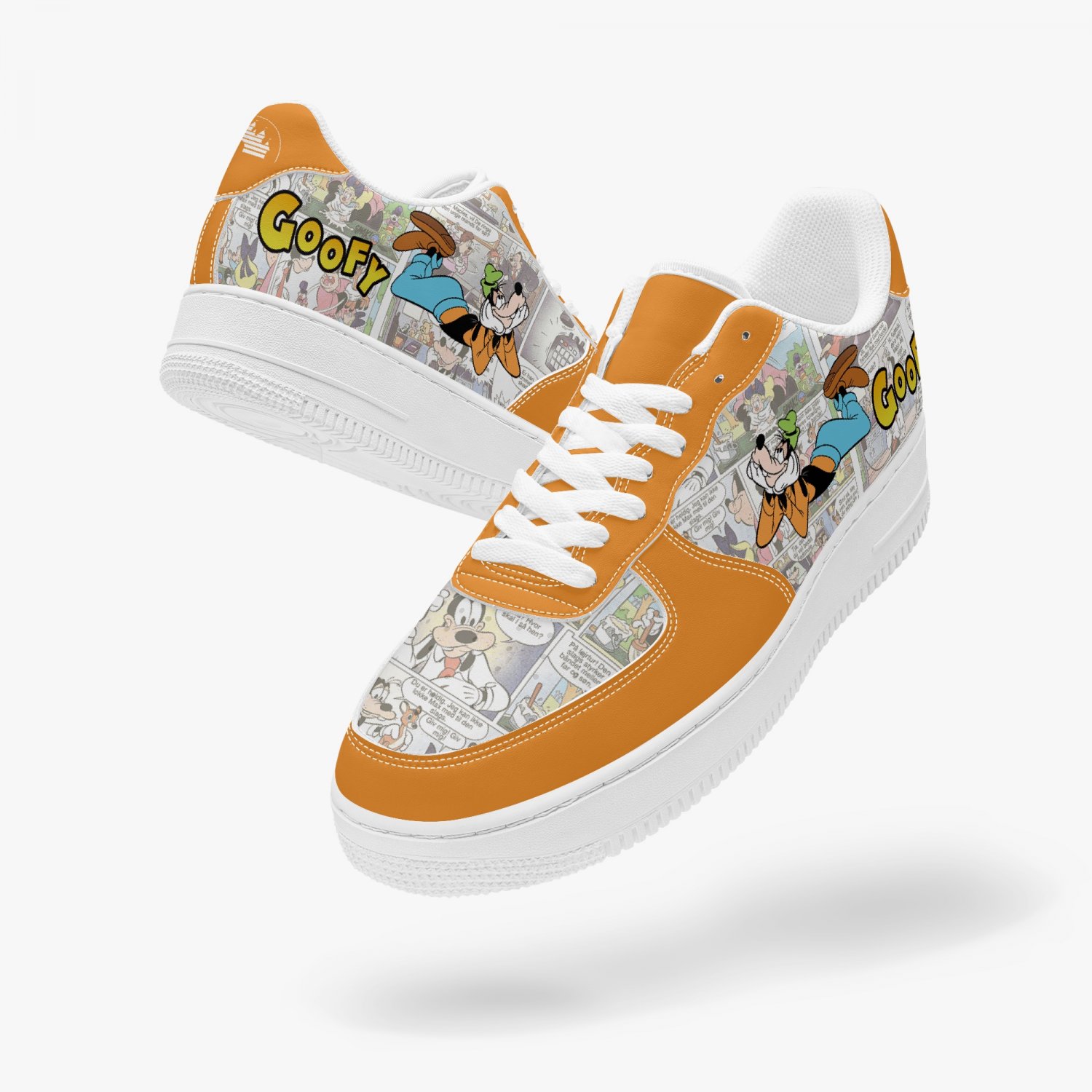 Goofy Comic Strip Custom Men Sneakers, Disney Cartoon Classic Footwear ...