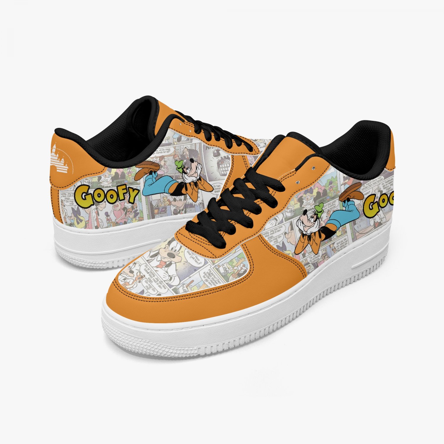 Goofy Comic Strip Custom Men Sneakers, Disney Cartoon Classic Footwear ...