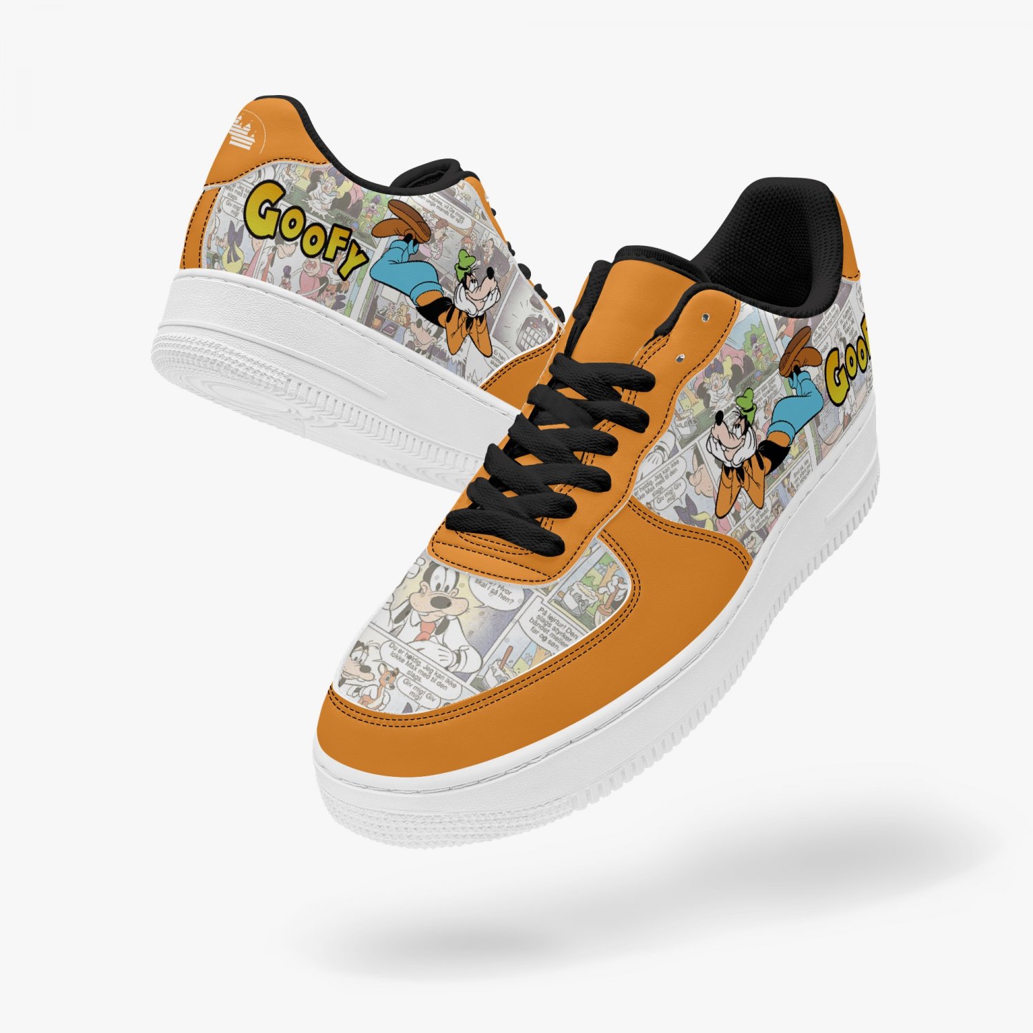 Goofy Comic Strip Custom Men Sneakers, Disney Cartoon Classic Footwear ...