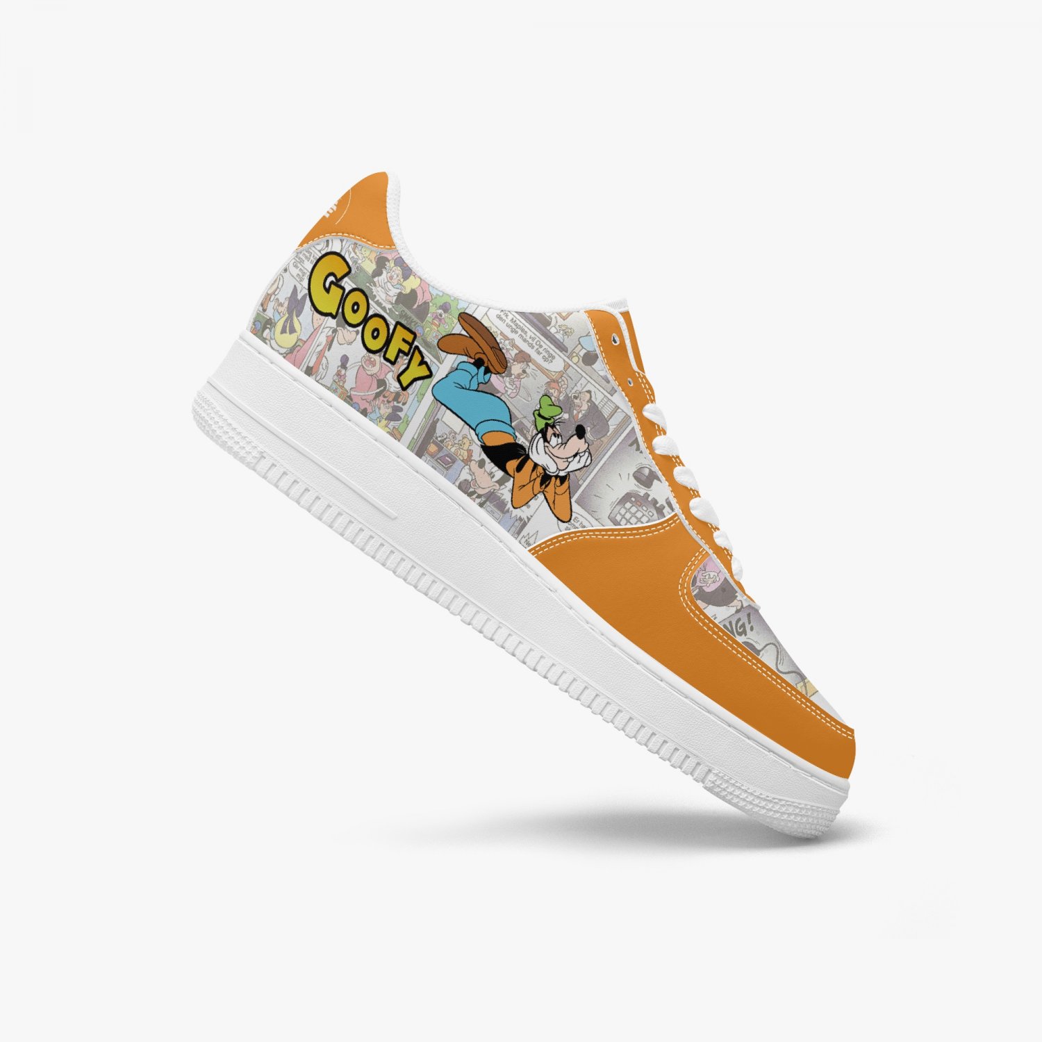 Goofy Comic Strip Custom Men Sneakers, Disney Cartoon Classic Footwear ...