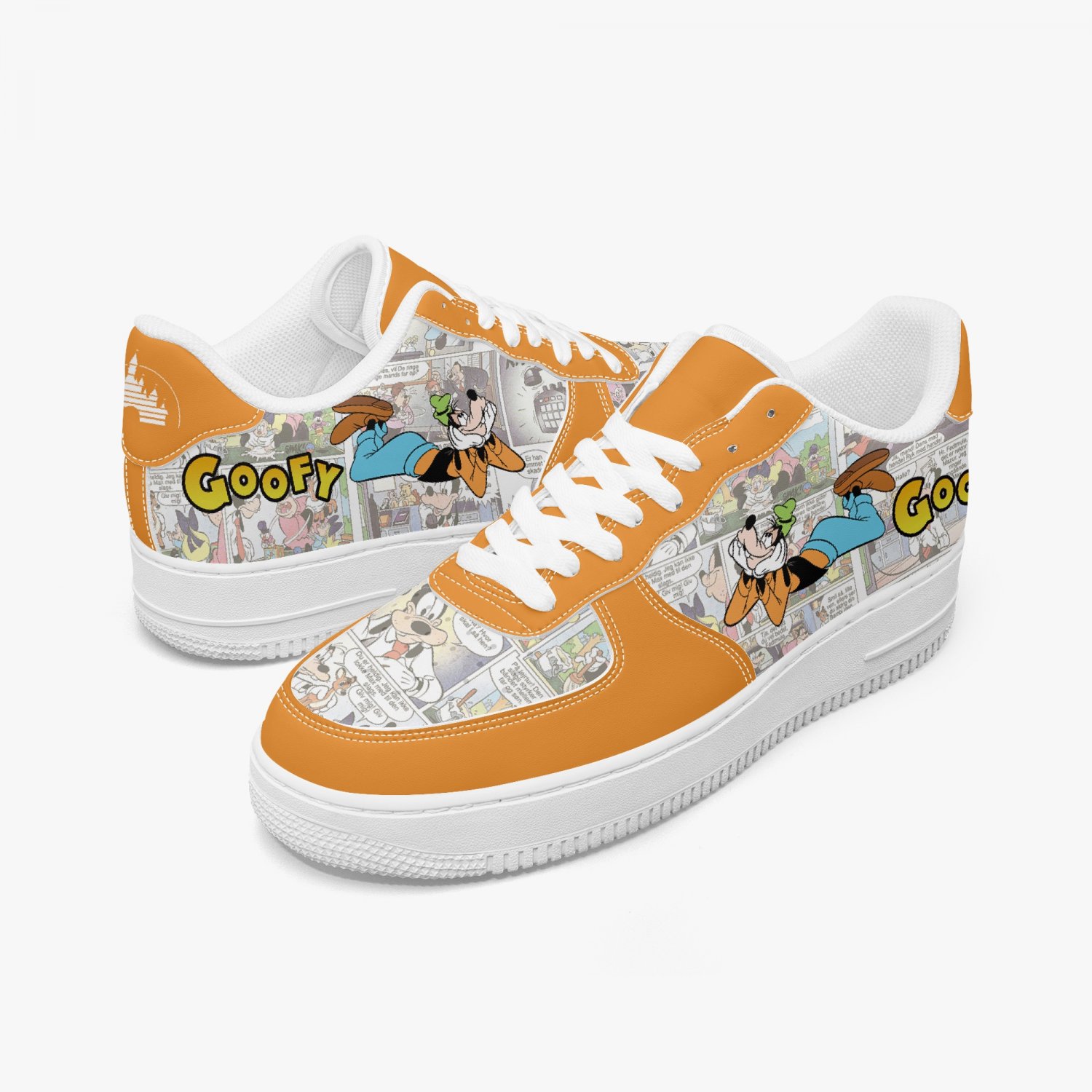 Goofy Comic Strip Custom Men Sneakers, Disney Cartoon Classic Footwear ...
