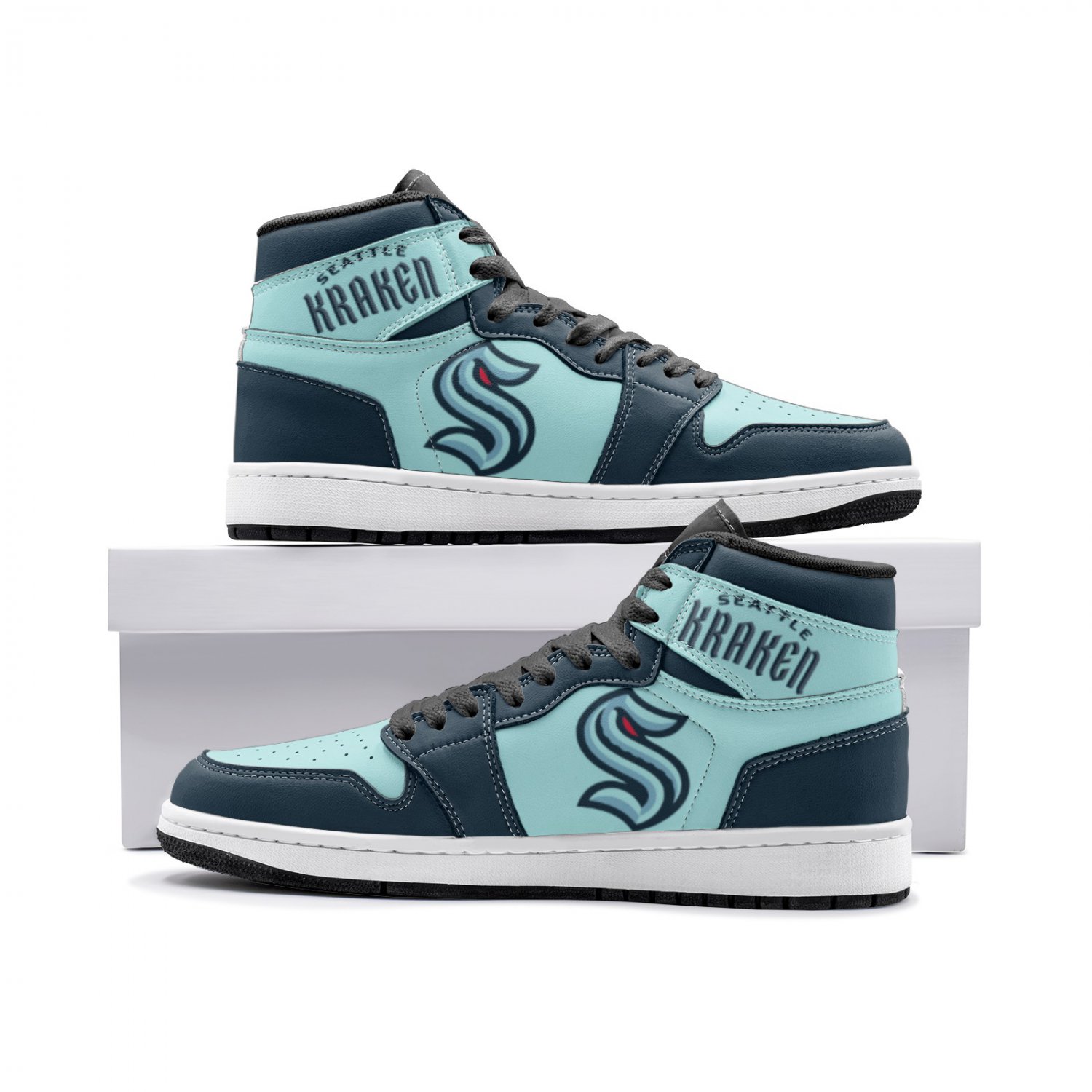 Seattle Kraken Special Edition Men High-Top Sneakers | Icy Blue and ...