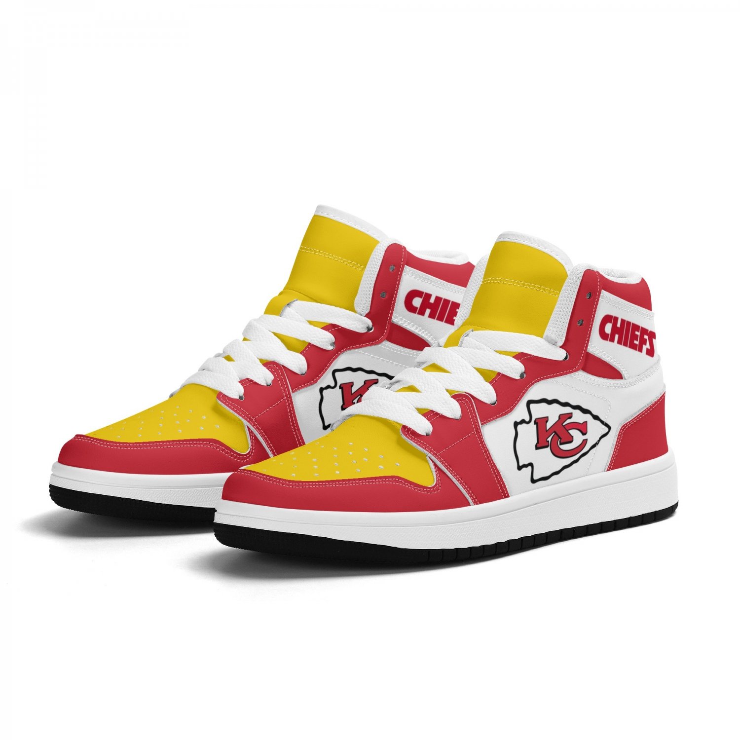 Custom Kansas City Chiefs Women High-Top Sneakers NFL Fan Shoes ...