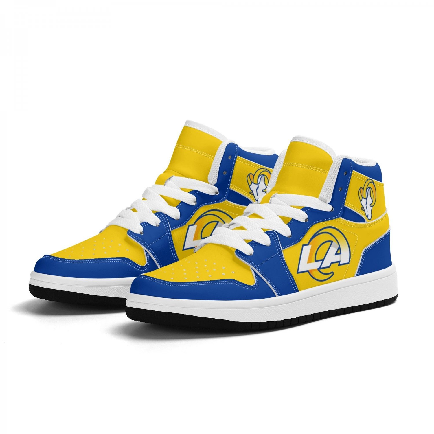 Custom Los Angeles Rams Kids High-Top Sneakers | NFL Fan Shoes ...