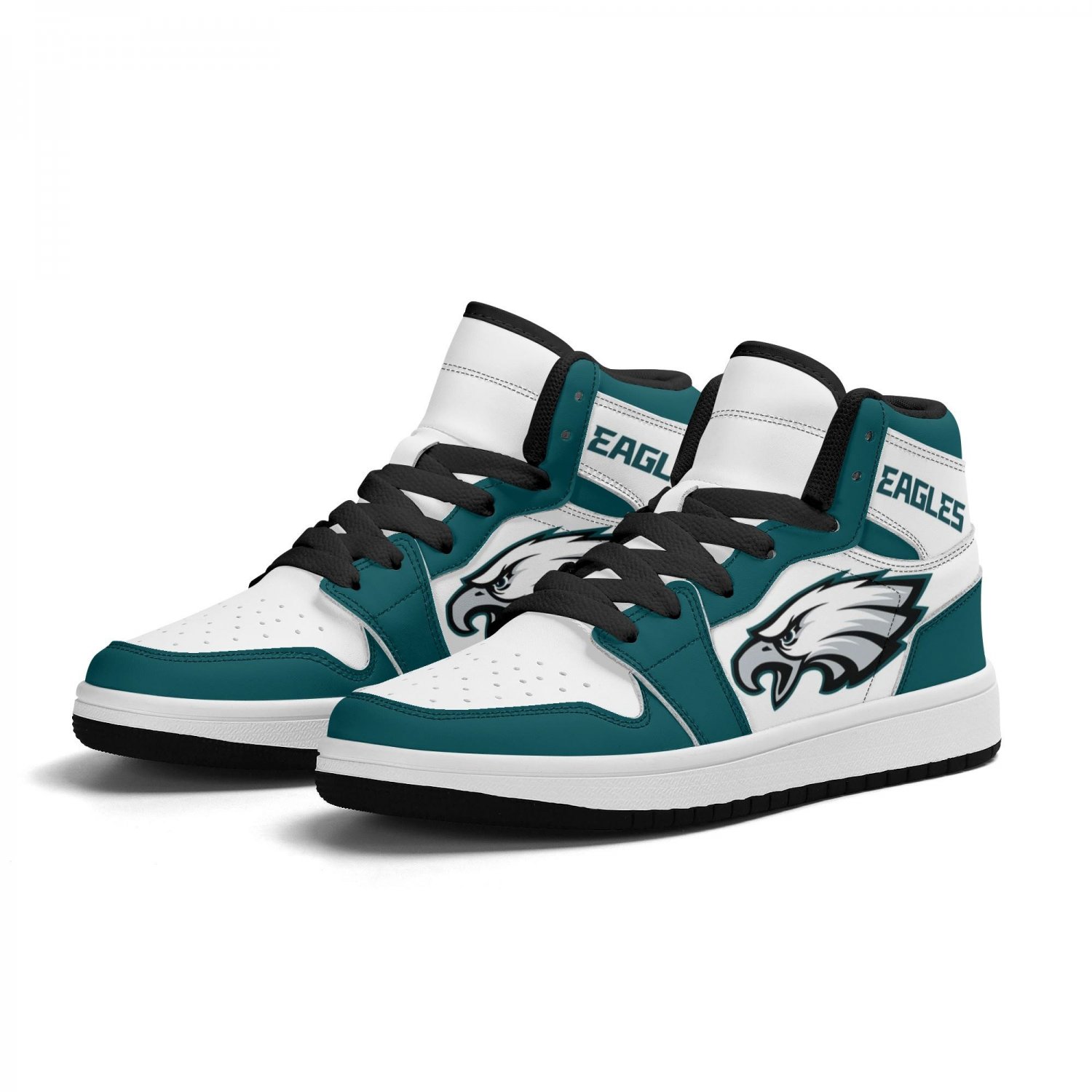 Custom Philadelphia Eagles Men High-Top Sneakers | NFL Fan Shoes ...