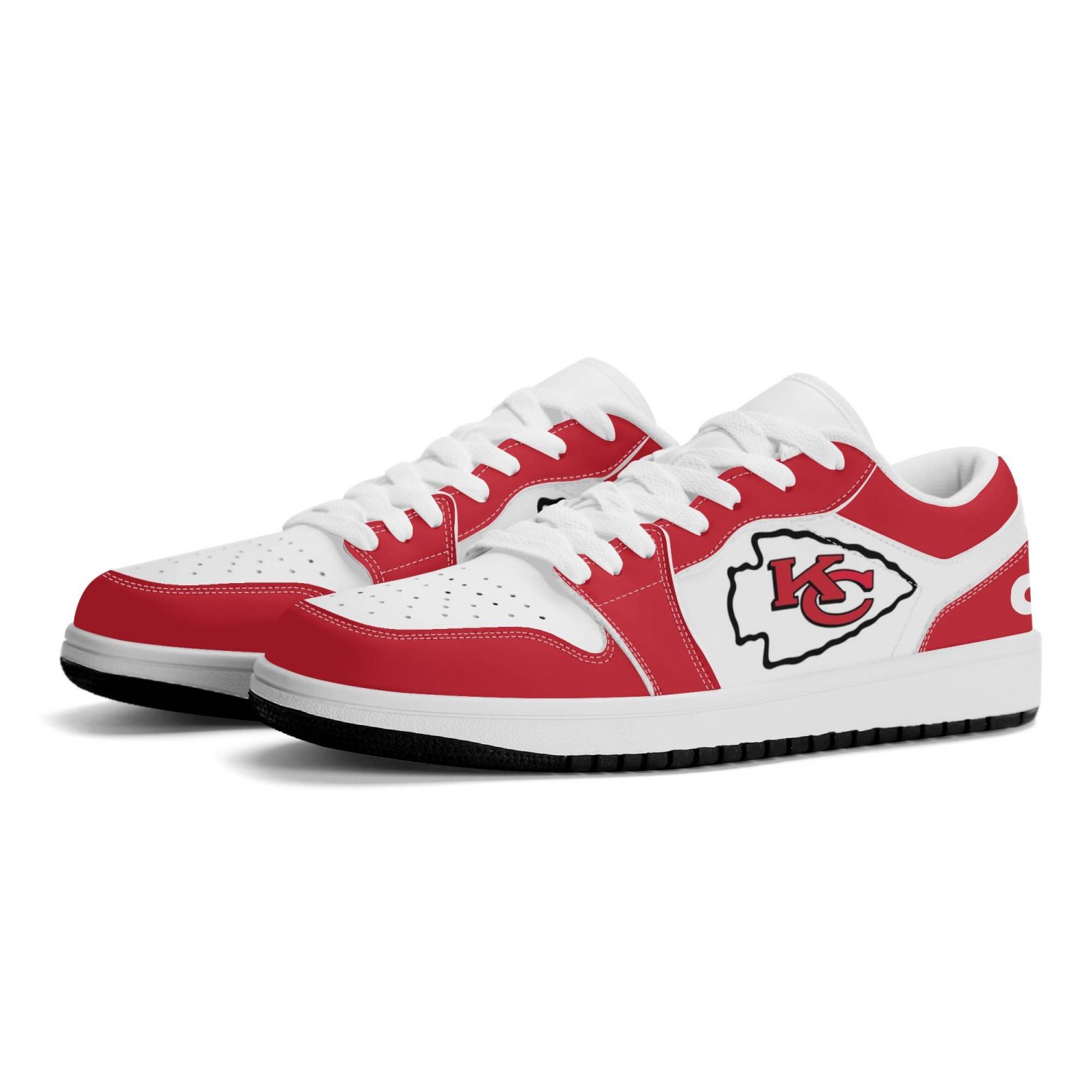 Kansas City Chiefs Kids Custom Low-Top Sneakers - Red and White NFL Fan ...