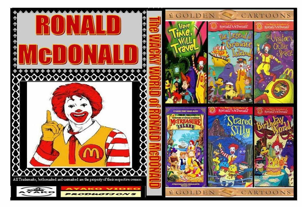 Wacky world of Ronald McDonald cartoon movie set 7 DVD Serious ...