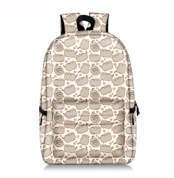 Fashion Pusheen Backpack Cute Cat Printing BackPack for Teenager Girls ...