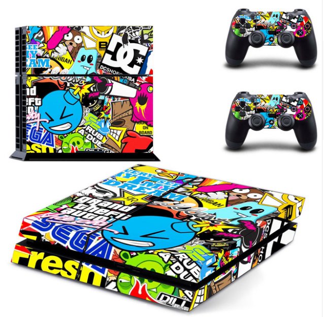 Colorful Decals Vinly PS4 Skin Cover Sticker Cover for Sony PS4 and 2 ...