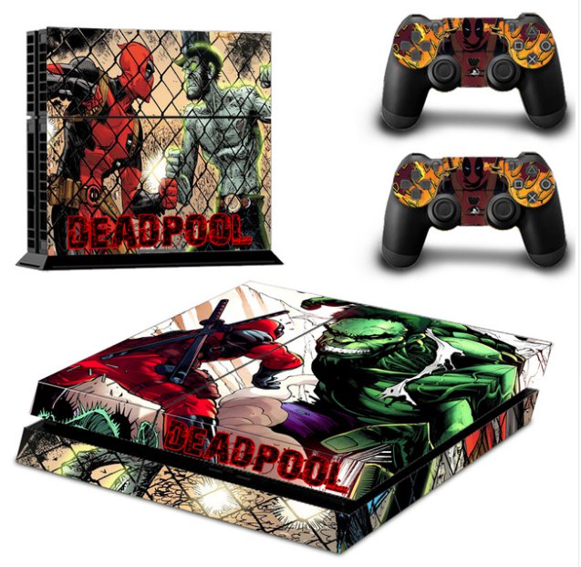 Deadpool Marvel Super Hero Decal Skin Stickers For Sony PS4 Console 2 ...