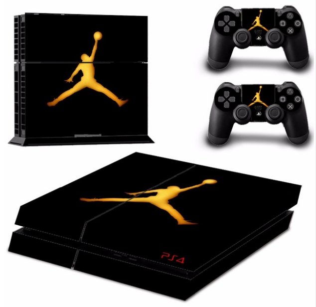 New Jordon Basketball Vinyl Sticker For Playstation 4 Console+2 ...
