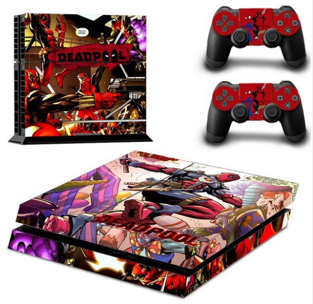 New Design Skin DEADPOOL for PS4 PlayStation 4 Console and 2 controller ...