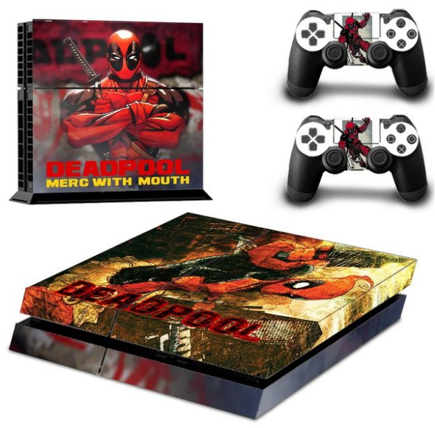 DEADPOOL MERC WITH MOUTH PS4 sticker skin for Sony PS4 Console+2 ...