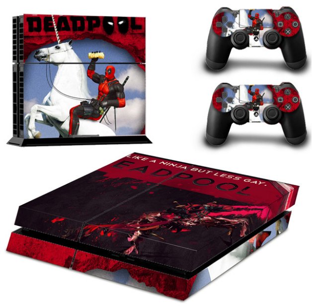 Deadpool M.Wilson Decal Skin Stickers For Sony PS4 Playstation + 2 ...