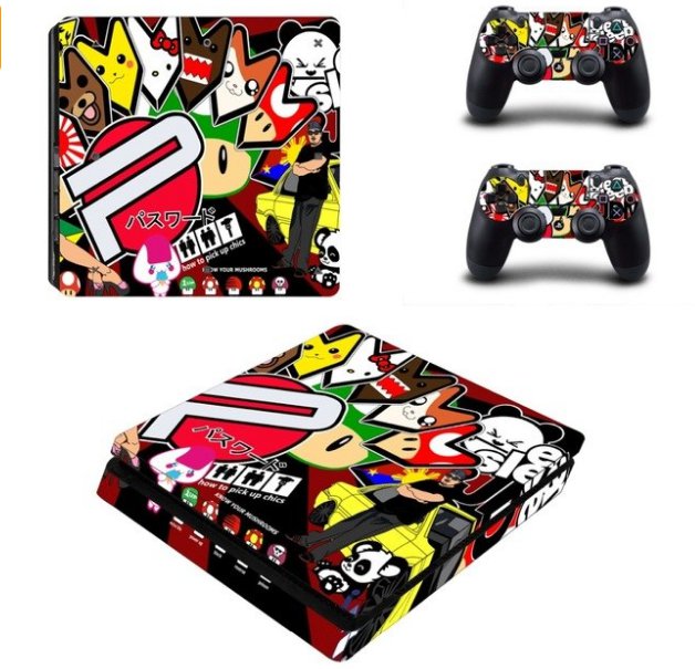 Amine Graffiti Vinyl Decal Skin PS4 Slim Sticker Full Cover Warp for ...