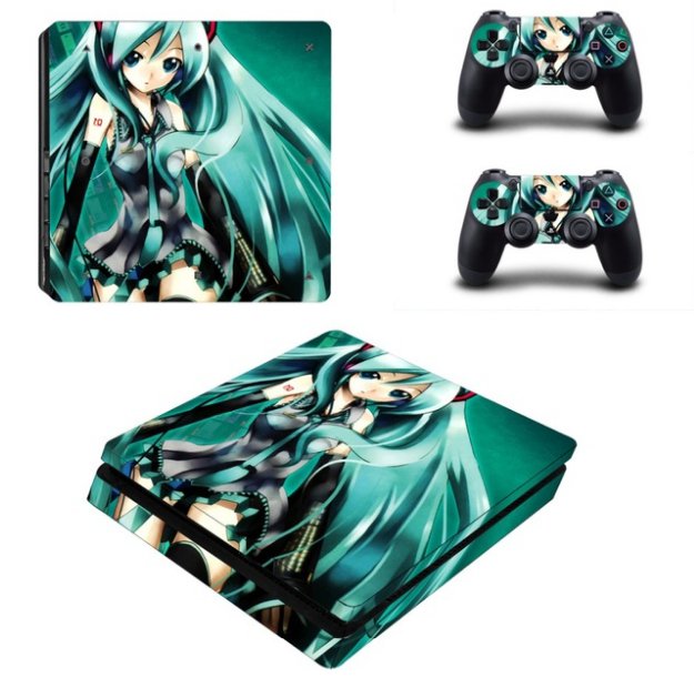 Amine Girl Decal Warp for PS4 Slim Cover for Playstaion 4 Console PS4 ...