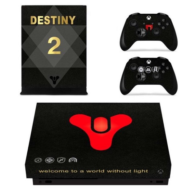Destiny 2 Vinyl Skin Decals Sticker Kit for XBOX 1 X Console+2Wireless ...