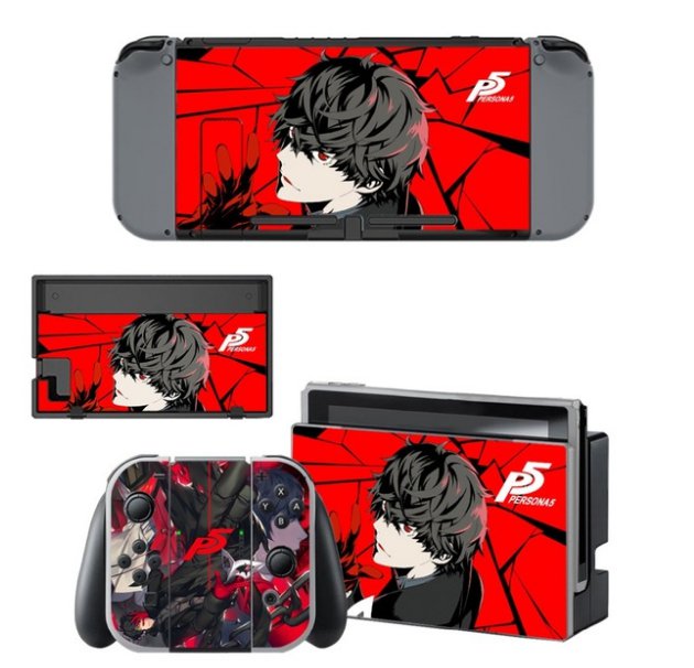 Persona 5 Nintend Switch Controller Cover Skin Set for Console Dock Joy ...