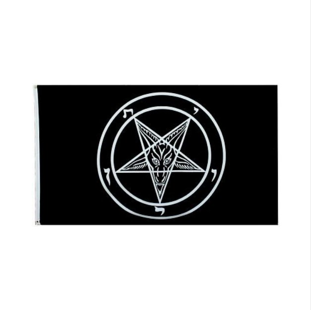 Free Shipping Baphomet church SATAN flag 5x3ft-Knights Templar Satan ...