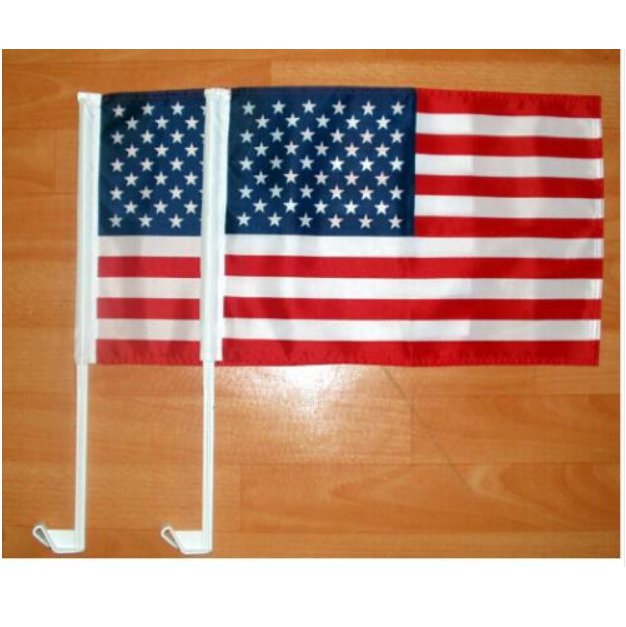 free shipping NEW 30x45cm 100pcs American car flag window flag bearer ...