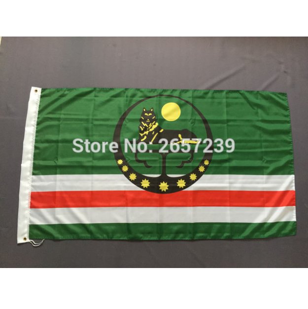 Flag of Chechnya Republic Russia State Flag 3x5FT banner 100D Polyester ...