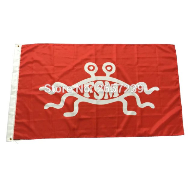 Small Flying Spaghetti Monster Flag 3x5FT banner 100D Polyester brass ...