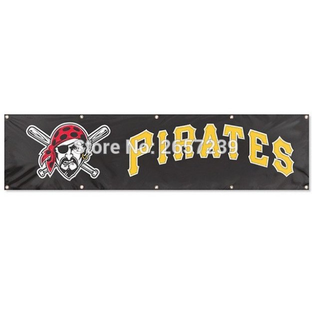 Pirates banner Flag 8x2FT banner 100D 240x60CM Polyester brass grommets ...