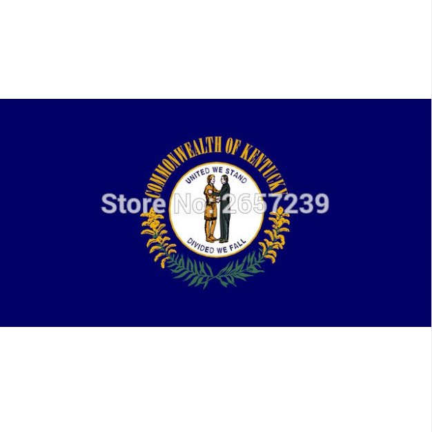 Kentucky State Flag 3x5FT banner 100D 150X90CM Polyester brass grommets ...