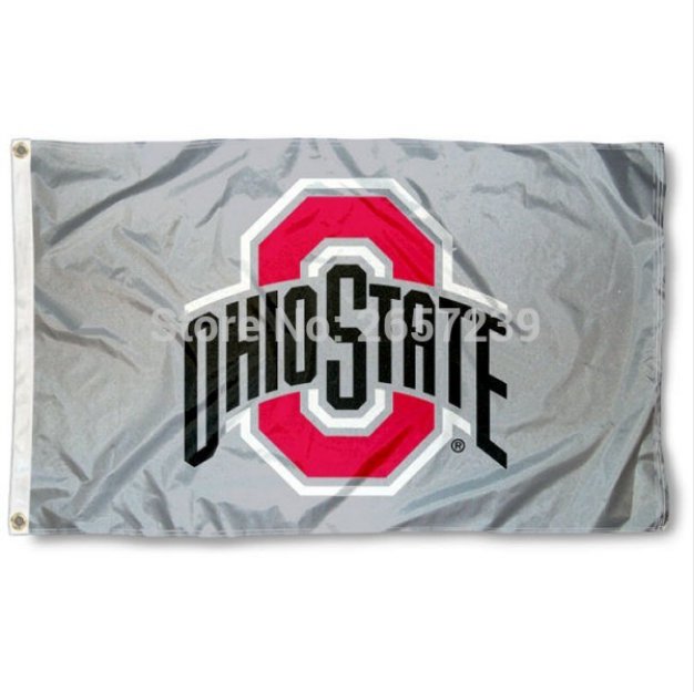 Ohio State University Gray Column Flag 3x5FT banner 100D Polyester ...