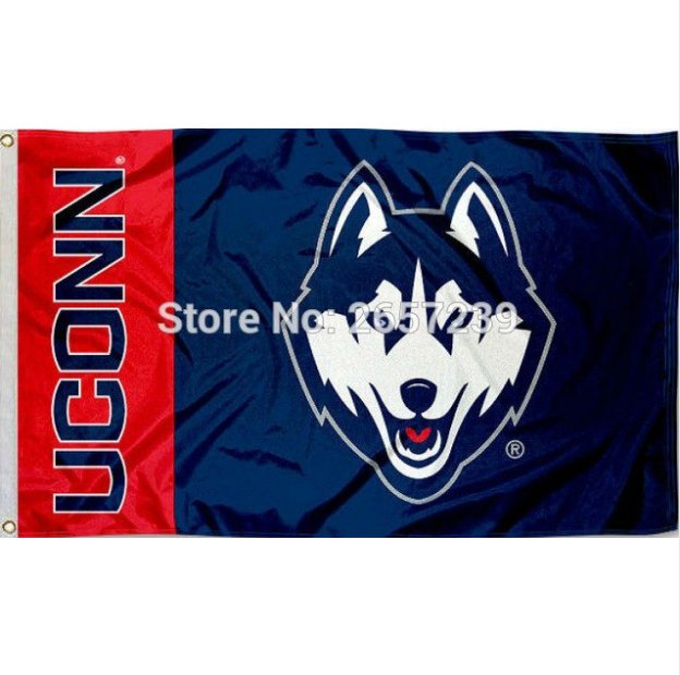 University of Connecticut Logo Flag 3x5FT NCAA banner 100D Polyester ...