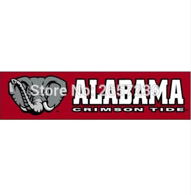 Alabama Crimson Tide Elephant Head Flag 8x2FT NCAA banner 100D ...
