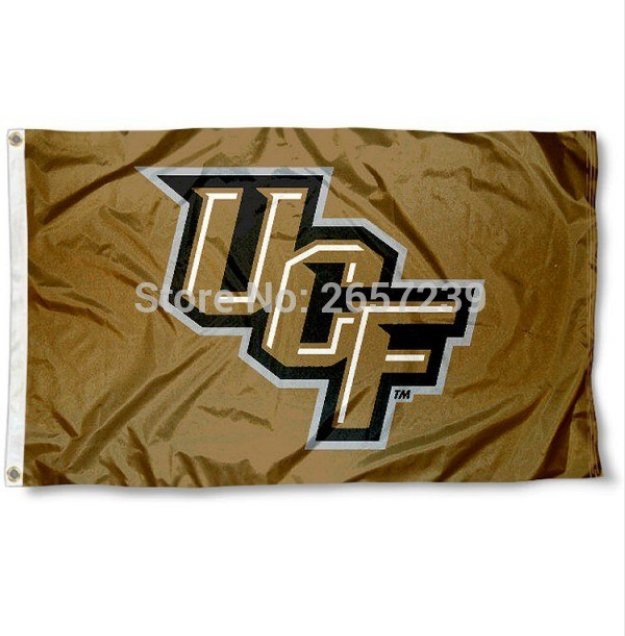 UCF Knights logo Flag 3x5FT NCAA banner 100D Polyester brass grommets ...