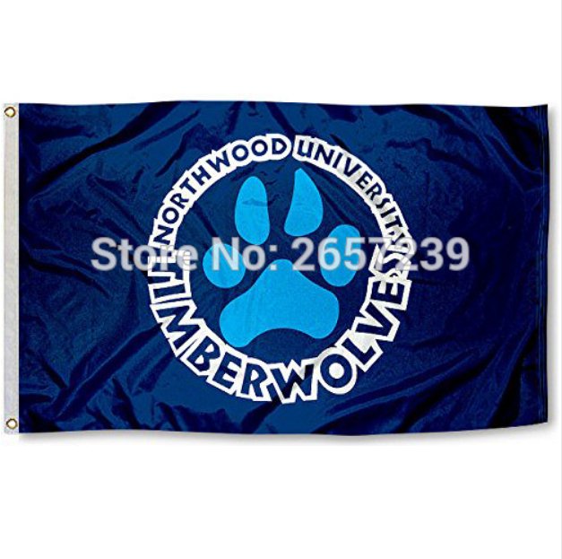 Northwood Timberwolves University Flag 3x5FT NCAA banner 100D Polyester ...
