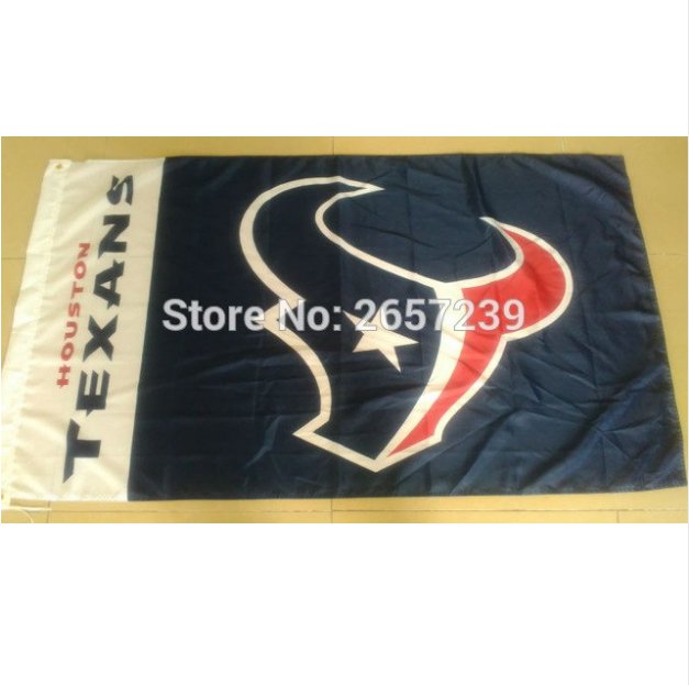 Houston Texans logo and wordmark Flag 3x5FT NFL banner 100D Polyester ...