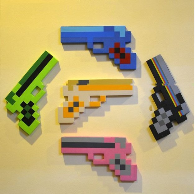 5pcs/lot Minecraft Foam Gun Toys Minecraft Game Weapons Sword Gun EVA ...