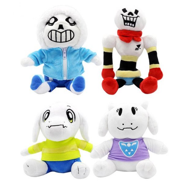 4pcs/lot 20-30cm Undertale Sans Papyrus Asriel Toriel Plush Toys Doll ...