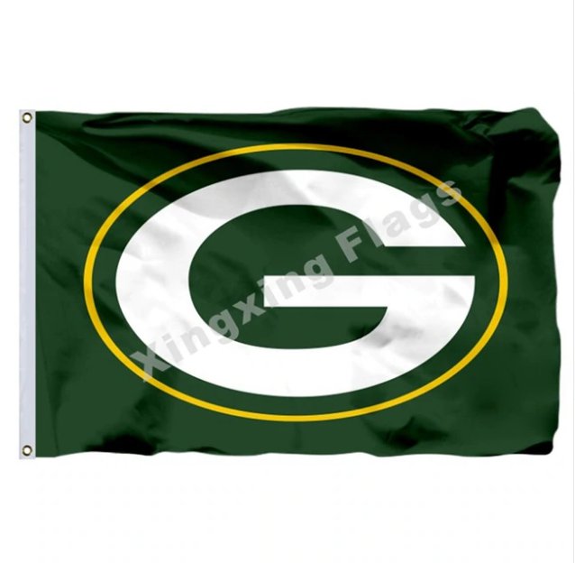 Green Bay Packers Logo Flag 3x5ft Polyester NFL Banner Flying Size No.4 ...