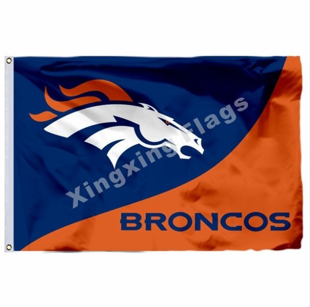 Denver Broncos Wordmark Flag 3x5ft Polyester NFL Team Banner Flying ...