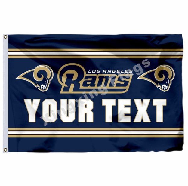 Los Angeles Rams Custom Your Text Flag 3x5ft Polyester NFL Team Banner ...