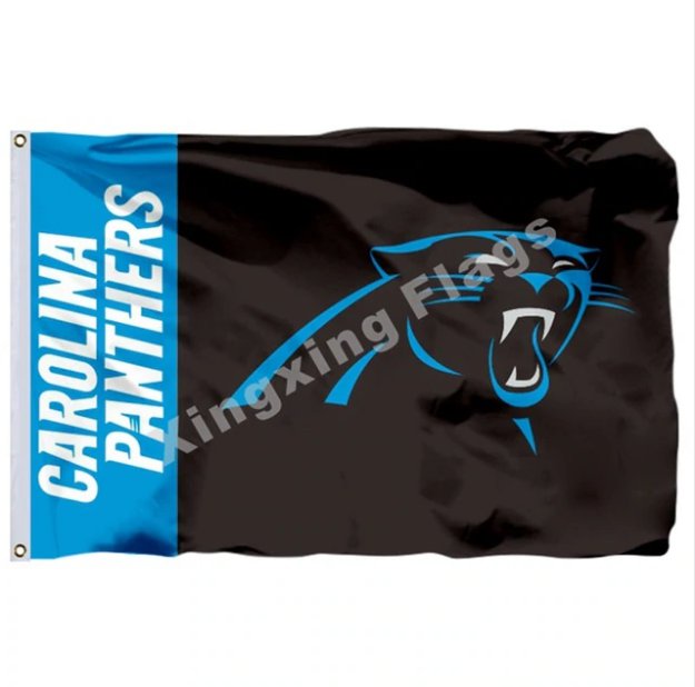 Carolina Panthers Wordmark Flag 3x5ft Polyester NFL Banner Flying Size ...