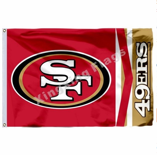 San Francisco 49ers Logo Flag 3FTx5FT Banner 100D Polyester NFL Flag