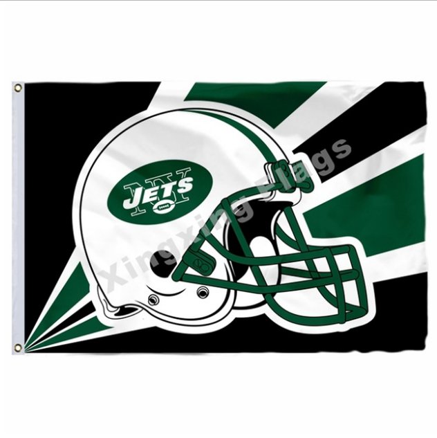 New York Jets Helmet Lighting Flag 3x5ft Polyester NFL1 Banner Size No ...